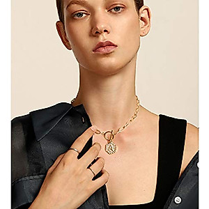 JA.S.JR 18K Gold Plated Initial Necklace Gold Necklaces for Women Letter Necklace