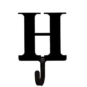 Village Wrought Iron Decorative Letter H - Wall Hook Small