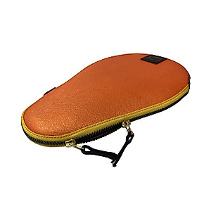 OneJoy Table Tennis Racket Bag, Single Ping Pong Paddle Case, Table Tennis Racket Cover, Ping Pong Bat Case for Single Table Tennis Bag with Zipper [ Orange] 11 inch x 6.7 inch (28cm x 17cm)