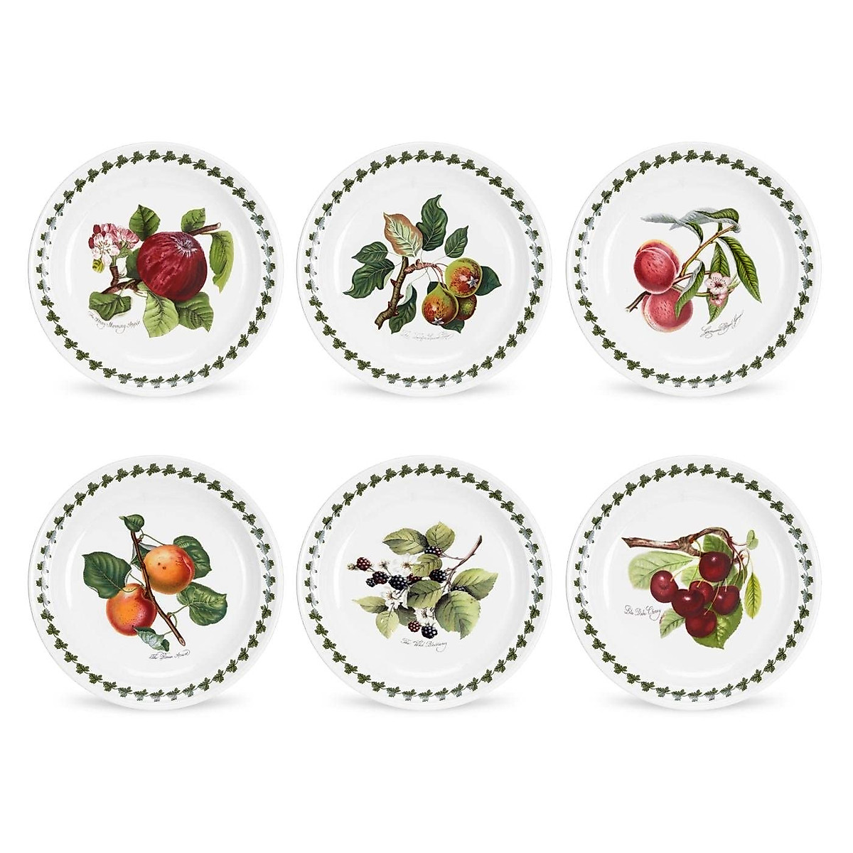 Portmeirion Pomona Bread and Butter Plate, Set of 6 Assorted Motifs