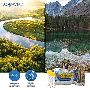 AquaVial Well Water Testing Kit 2 Pack | E Coli and Coliform Water Test Kit | Water Testing Kits for Drinking Water Pool Pond Lake Well | Water Bacteria Test Kit | Home Water Testing Kit Easy to Use
