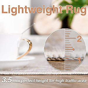 jinchan Area Rug 4x6 Abstract Sketch Distressed Taupe Multi Print Non-Slip Washable Rug Bedroom Thin Rug Colorful Overdyed Mat Kitchen Rug Contemporary Carpet Living Room Play Mat