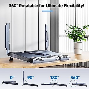Maxfree F2 Triple Screen Laptop Screen Extender - 14'' Laptop Monitor Extender with 360° Rotation Stand, Plug & Play USB-C, Mini-HD - Compatible with Windows/Mac/Surface/Dex/Switch for 12-17'' Laptops