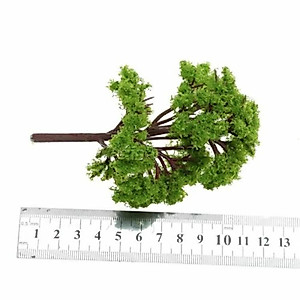 MANGOUSONG Miniature Trees,10Pcs HO OO Scale Model Trees Train Park Railroad Railway Layout Diorama Scenery