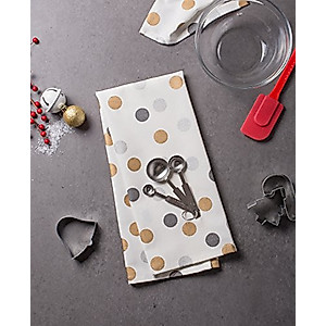 DII Christmas Dish Towels Decorative Metallic Holiday Kitchen Towel Set, 18x28, Confetti, 2 Count