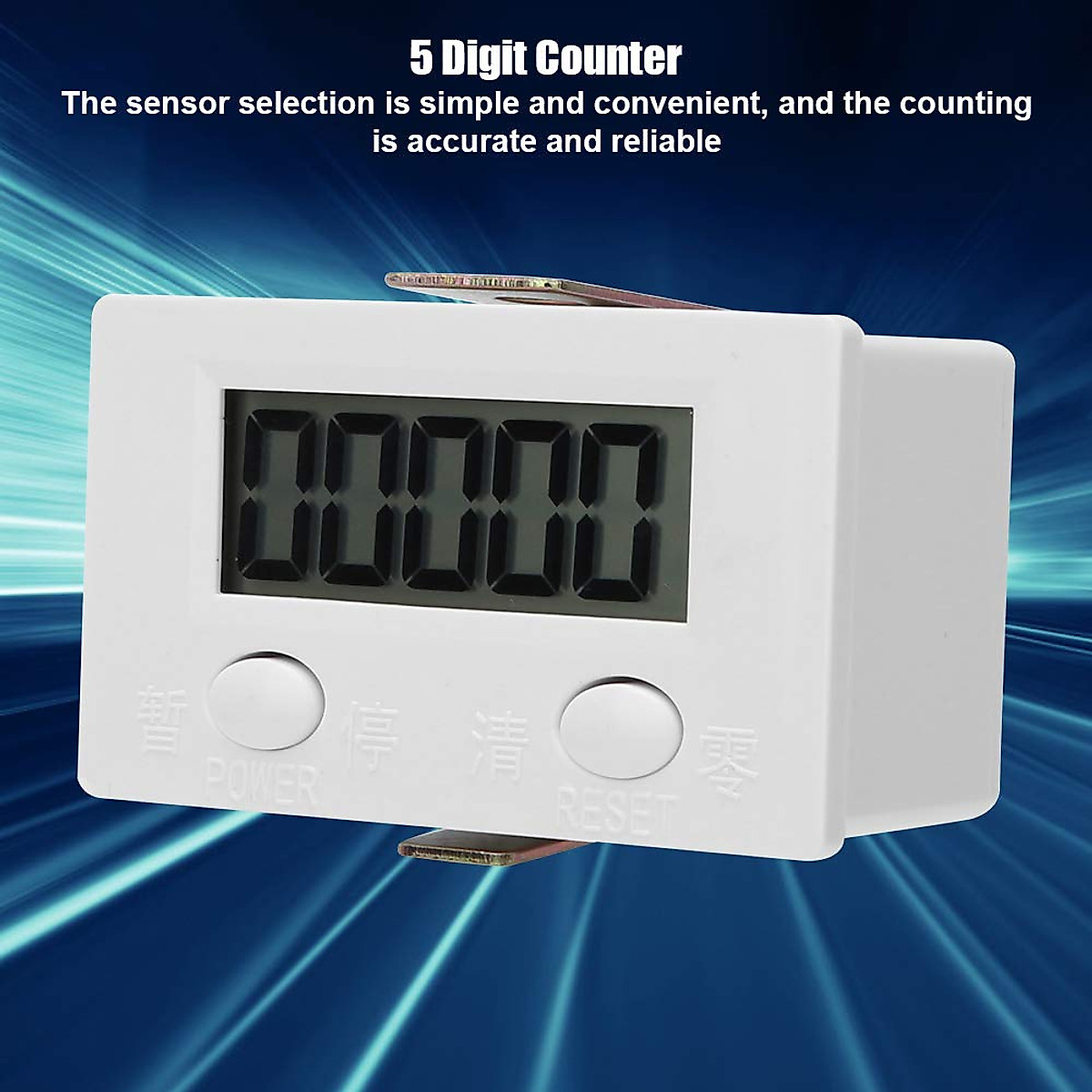 Garosa Tally Counter Digital Counter 5 Digit 0~99999 LCD Display Electronic Tally Counter Digit Number Lap Counter