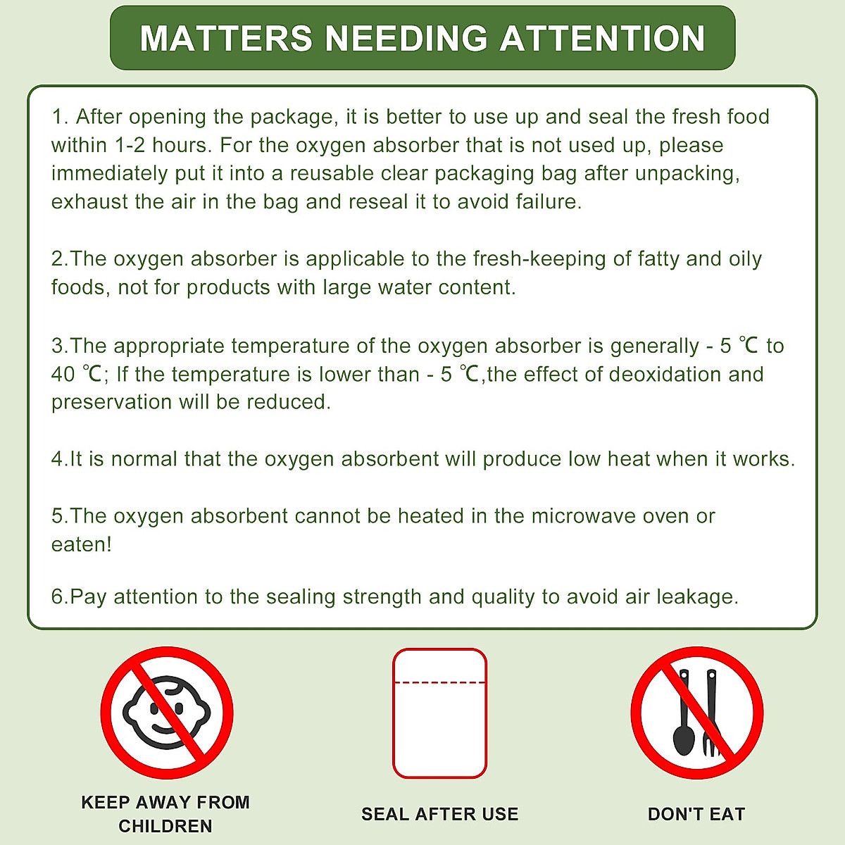 300cc(90 PCS) Oxygen Absorbers for Food Storage,Food Grade O2 Absorber for Mylar Bags, Canning, Preserved Foods, Flour, Work in Long Term Preservation of Food