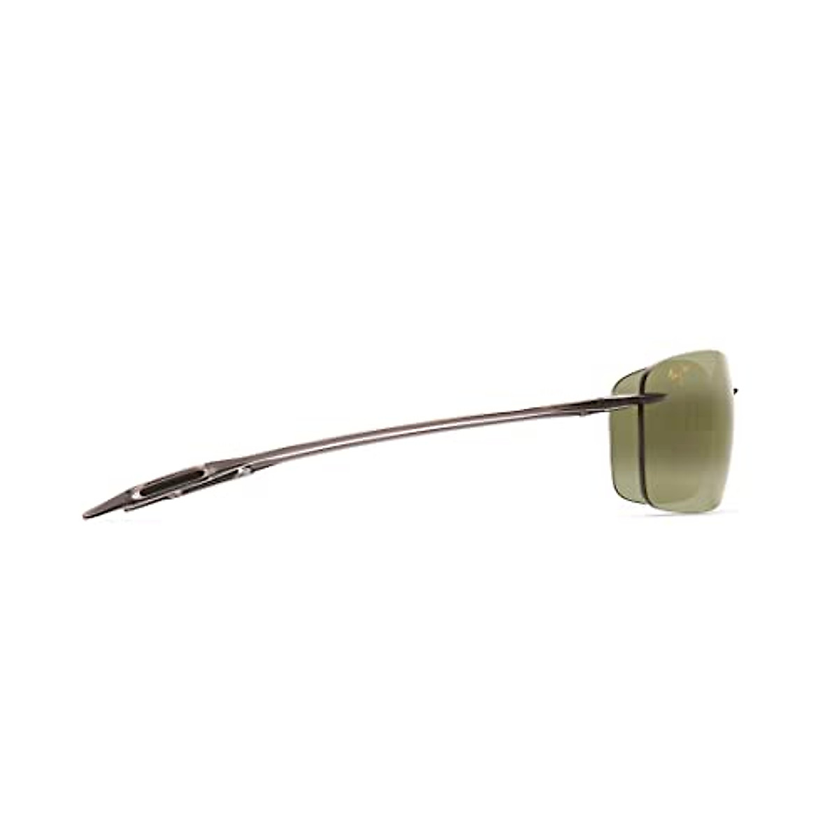 Maui Jim Men's and Women's Lighthouse Polarized Rimless Sunglasses, Trans Smoke Grey/Maui HT™, Medium