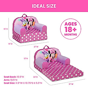 Delta Children - Minnie Mouse Cozee Buddy Flip-Out Kids Chair, Pink