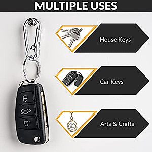 Rainspire Key Ring Keychain Keyrings Key Chain Holder Clip Key Organizer Key Chain Ring for Men and Women, 3 Pack, Silver