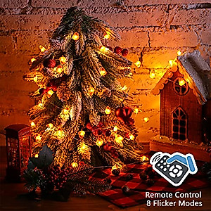 Mudder Acorn Valentine's Day Heart String Lights Decor 16.4FT 50 LEDs Heart Fairy Light Battery and USB Powered with Remote for Indoor Outdoor Wedding Party(Acorn,White)