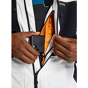 Burton Mens' Frostner 2L Snow Jacket (US, Alpha, Medium, Regular, Regular, Stout White/True Black)