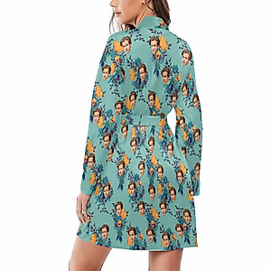 M YESCUSTOM Custom Funny Short Pajama Set - Personalized Christmas Face Pajama Set with Photo, Custom Funny Pajamas Sleepwear for Woman, PJ Set Gift for Women Girlfriend Wife