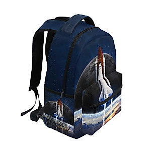 Space Rocket Backpack for Boys Girls Elementary School Nasa Bookbag 2020989