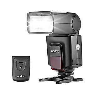 GODOX TT520ⅡUniversal On-Camera Flash Electronic Speedlite + AT-16 2.4G Wireless Trigger Transmitter Guide Number 33 S1 S2 Modes Replacement for Canon Nikon Pentax