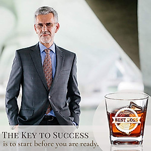 Onebttl Boss Gifts for Men, Whiskey Glass, Old Fashioned Glass, Rocks Glass, Perfect Boss Idea for Men/Male in Boss Day, Birthday, Christmas, Appreciation, Office-BEST