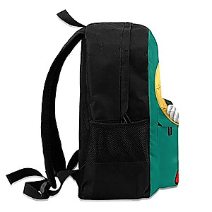 WCRSAIN Anime Backpack for Men Large Big Capacity , Storage 15-inch Laptop back Pack with Adjustable Padded Shoulder Straps (Green)