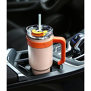 TIDEPEAK 40 oz Tumbler with Handle, Insulated Tumbler with Lid and Straw, Large Metal Sports Water Bottle, Stainless Steel Thermal Travel Coffee Mug Cup, Black