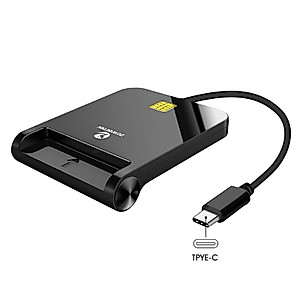ZOWEETEK CAC Reader USB C, CAC Card Reader Military, DOD Military USB Common Access CAC, Compatible with Windows, Mac OS and Linux (Type C)