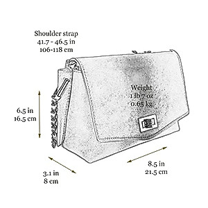 Time Resistance Leather Crossbody Bag for Women - Full Grain Leather Shoulder Bag - Stylish Messenger Bag Purse (Cognac)