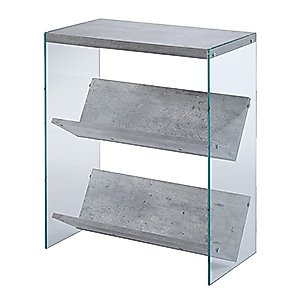 Convenience Concepts SoHo Bookcase, Faux Birch / Glass