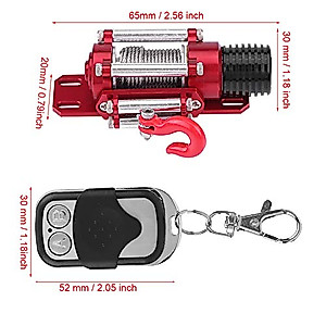 RC Car Winch RC Model Vehicle Crawler Winch RC Accessory with Remote Controller 1/10 Scale