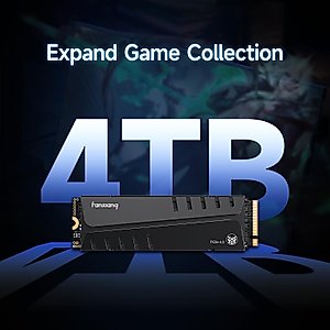 fanxiang S770 1TB NVMe M.2 SSD for PS5 - with Heatsink and DRAM, Up to 7300MB/s, PCIe 4.0, Suitable for Playstation 5 Memory Expansion, Game Enthusiasts, IT Professionals