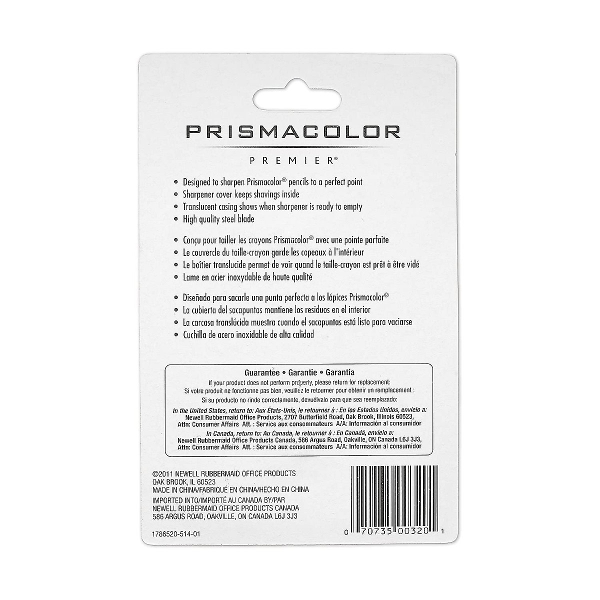 Prismacolor 1786520 Premier Pencil Sharpener, Black