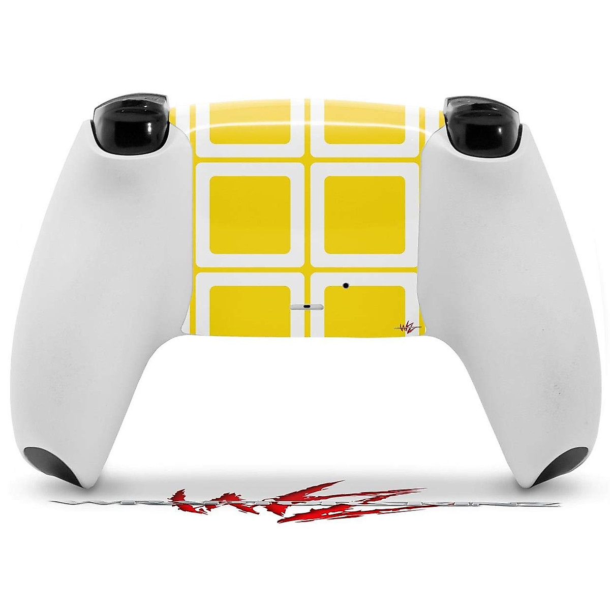 WraptorSkinz Skin Wrap compatible with Sony PS5 DualSense Controller Squared Yellow (CONTROLLER NOT INCLUDED)