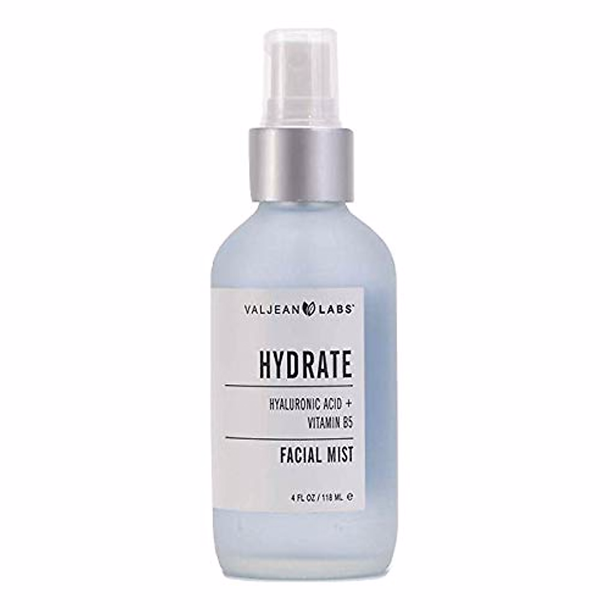 Valjean Labs Face Mist - Hydrate | Hyaluronic Acid + Vitamin B5 | Helps to Hydrate and Plump Skin and Restore Elasticity | Paraben Free, Cruelty Free, Made in USA (4 oz)