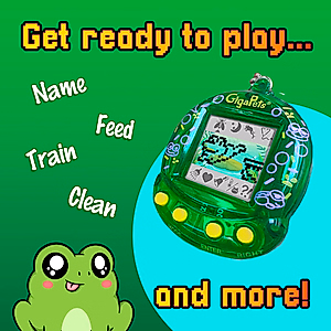 Giga Pet Virtual Pet for Kids Ages 5 and Up, 90s Throwback, Floppy Frog | 25th Anniversary Edition Upgraded Collector’s Edition | Kids Learn to Take Care of a Pet