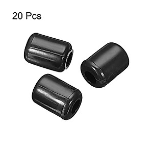 MECCANIXITY Kitchen Sink Rack Feet 5mm ID x 10.5mm OD PVC Sink Replacement Feet for Protective Sink Grid, Black Pack of 40