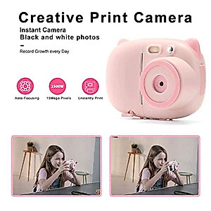 LKYBOA Pink Children's Camera -Children Digital Cameras Kid Action Camera Toddler Video Recorder Child Rechargeable Camera