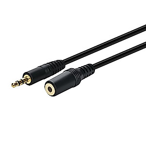 PASOW 3.5mm Stereo Male to Female Extension Audio Cable Cord (30 Feet)