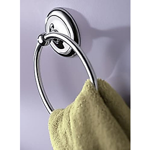 Moen 5386CH Yorkshire Bathroom Hand -Towel Ring, Chrome, Small
