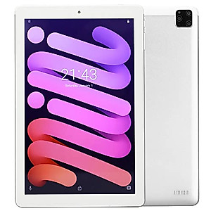 White 10 Inch Tablet 4GB RAM 256GB ROM 100-240V Octacore Gaming Tablet (US Plug)