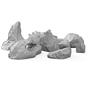 3DEGOS Stone Boulder Rock Set DND Terrain 28mm for Dungeons and Dragons, D&D, Pathfinder, Warhammer 40k, RPG, Miniatures, Age of Sigmar, Tabletop, D and D, Dungeons and Dragons Gifts