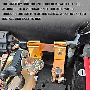 Top Post Knife Blade Master Switch, Solid Brass Knife Blade Master Switch 12V/25V Knife Power Shut Off Isolator for Auto Car RV-Marine Boat Truck Vehicle, Battery Cut Off Shut Off Switch, Negative