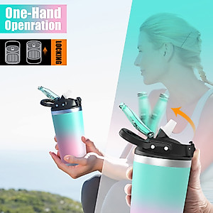 physiuo Stainless Steel Tumbler with Lid and Straw 20oz, Vacuum Insulated Coffee Tumbler Cup, Travel Coffee Mug, Double Wall Travel Mug with Splash Proof Lid, BPA Free, Keep Coffee Tea Hot Cold