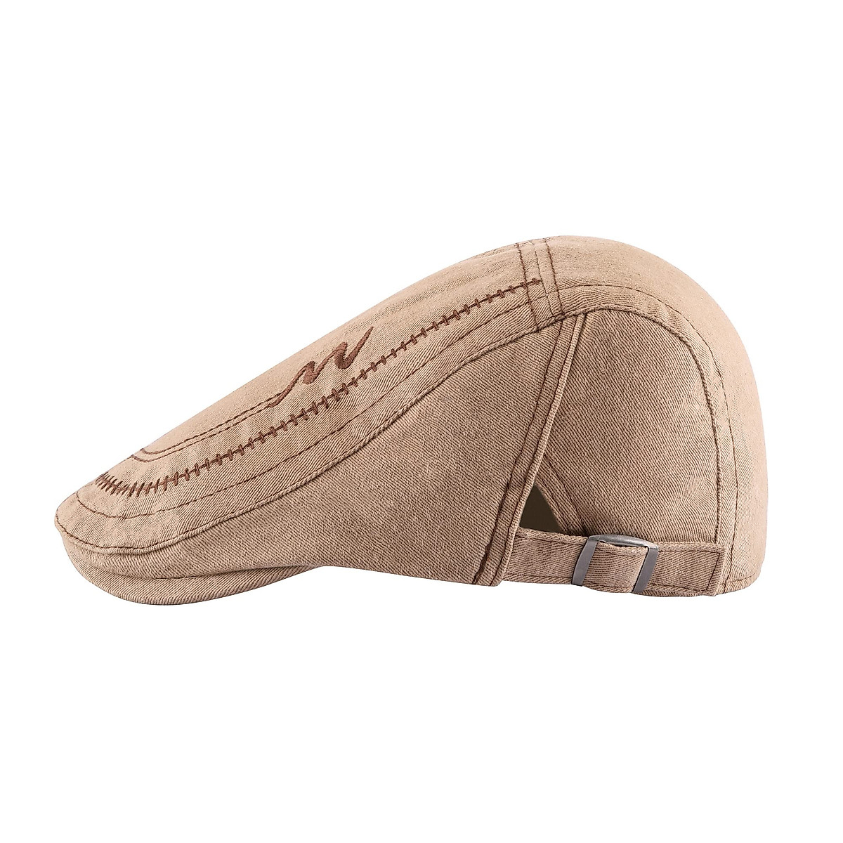 2Pack Newsboy Hats for Men Cotton Irish Flat Cap Fitted Ivy Hat Retro 1920s Gatsby Hat Mens Beret Cap Hunting Hat Black Light Brown