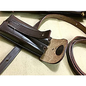 REINDEER Luger P-08 8" Artillery Holster w. Stock Straps - Dark Brown,WWII Reproduction, WW2 Reproduction,WWII/WWI, Collectibles Goods,Collectibles Products,WWII repro