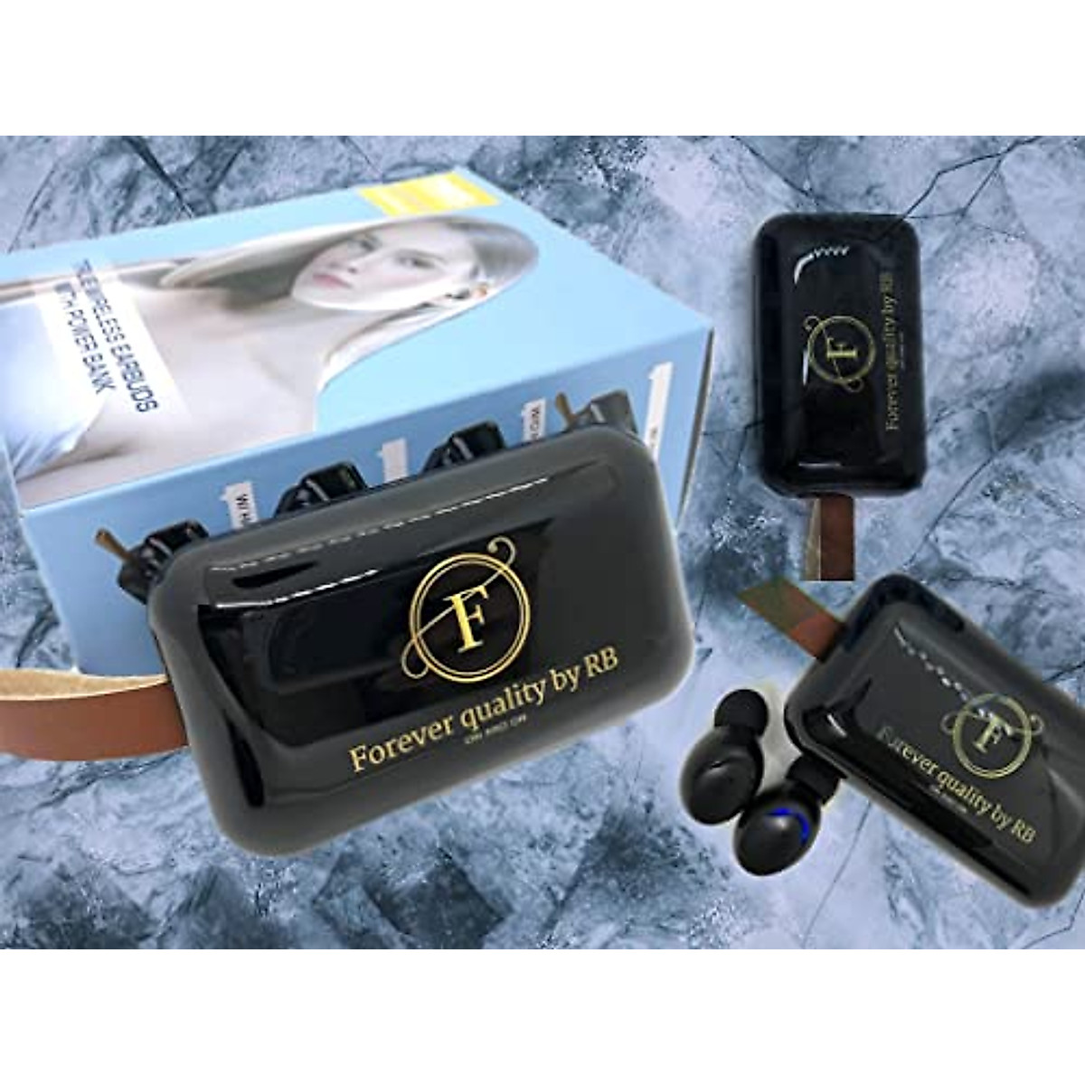 TWS F9, Bluetooth Earphones (Black). Touch Access Wireless & Bluetooth. Android & iPhone, Great Sound/Bass. USB Cable & Chargeable Case. Extra Buds Included. Good for Travel, Gym, All The Above.