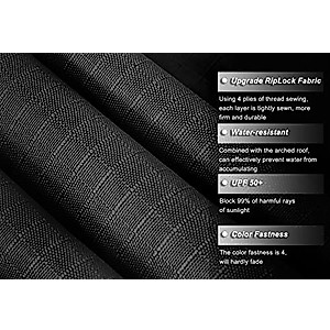 MASTERCANOPY 10x10FT Outdoor Patio Gazebo Canopy with Mosquito Netting for Lawn,Garden,Backyard and Deck(Dark Gary)