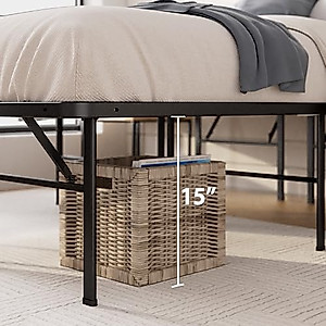 ZINUS SmartBase Heavy Duty Mattress Foundation, 16 Inch Metal Platform Bed Frame, No Box Spring Needed, Sturdy Steel Frame, Underbed Storage, King