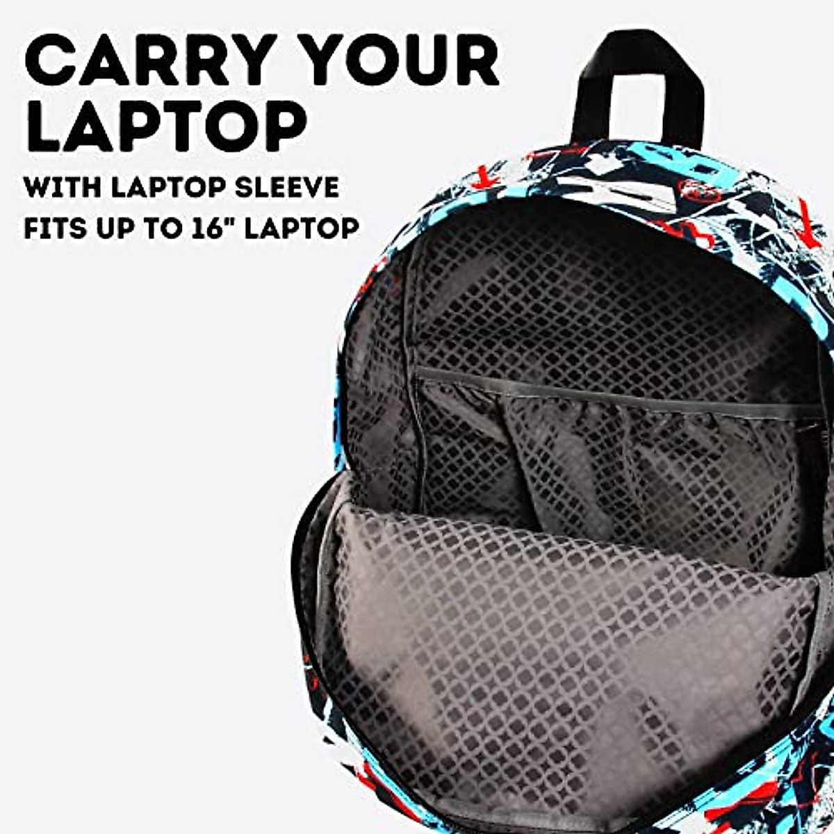 J World New York Oz School Backpack for Girls Boys. Cute Kids Bookbag, Graffiti, One Size