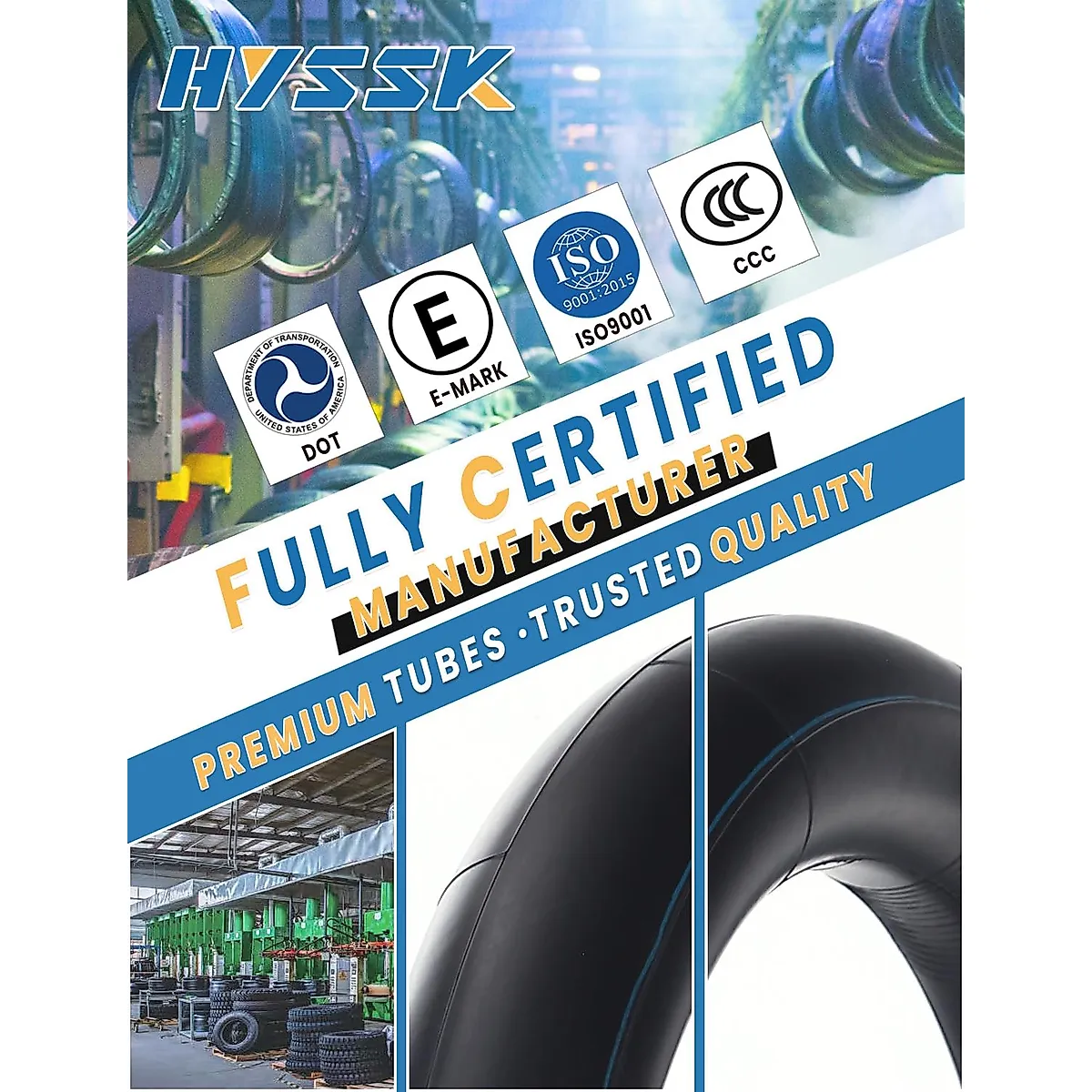 Premium Hyssk 2.50/2.75-14" Motorcycle Inner Tube for 60/100-14 Mini Dirt Pit Bike Front Tire