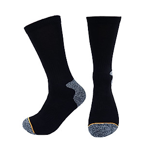 Foemo 6 Pairs of Performance Socks for Men - Versatile and Supportive, with Reinforced Heel and Toe (Black)