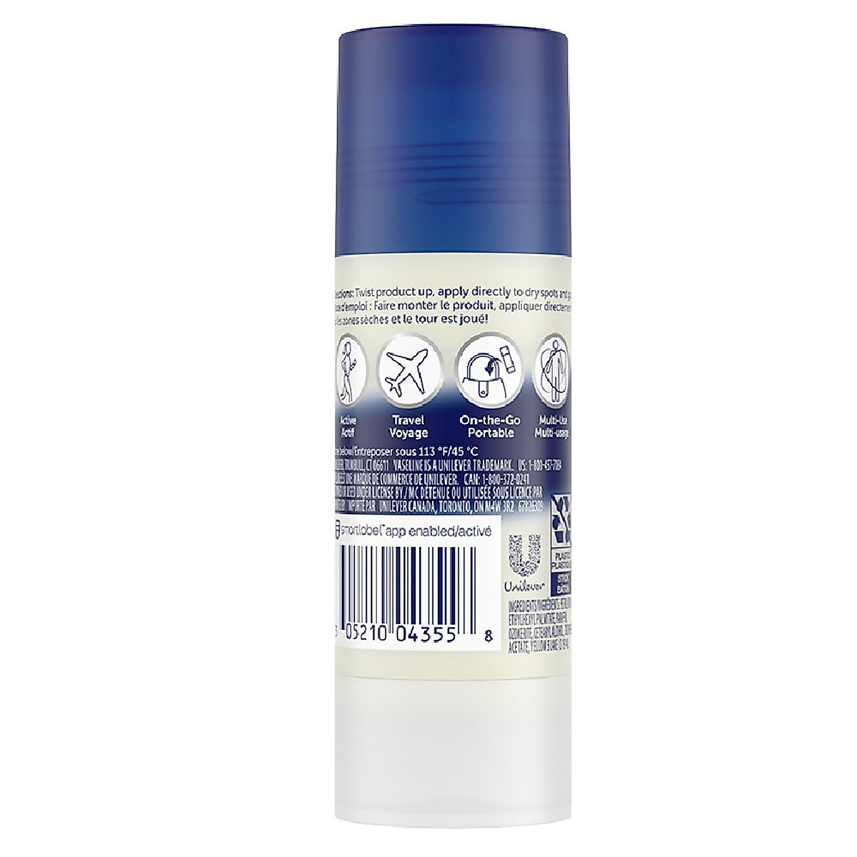 Vaseline Body Balm Stick For Dry Skin Relief Unscented Targeted Healing for Hard-to-Reach Spots 1.4 oz