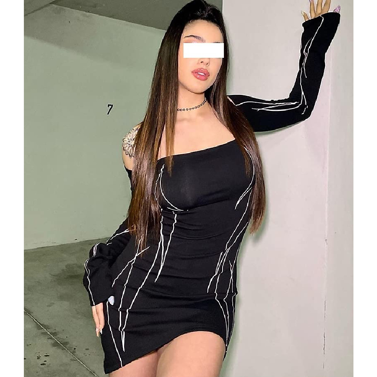 Faretumiya Women Off Shoulder Mini Sweater Dress Knit Bodycon Long Sleeve Off Shoulder Short Dress Y2k Ribbed Pullover Tunic Dress（Sexy Black，Small）