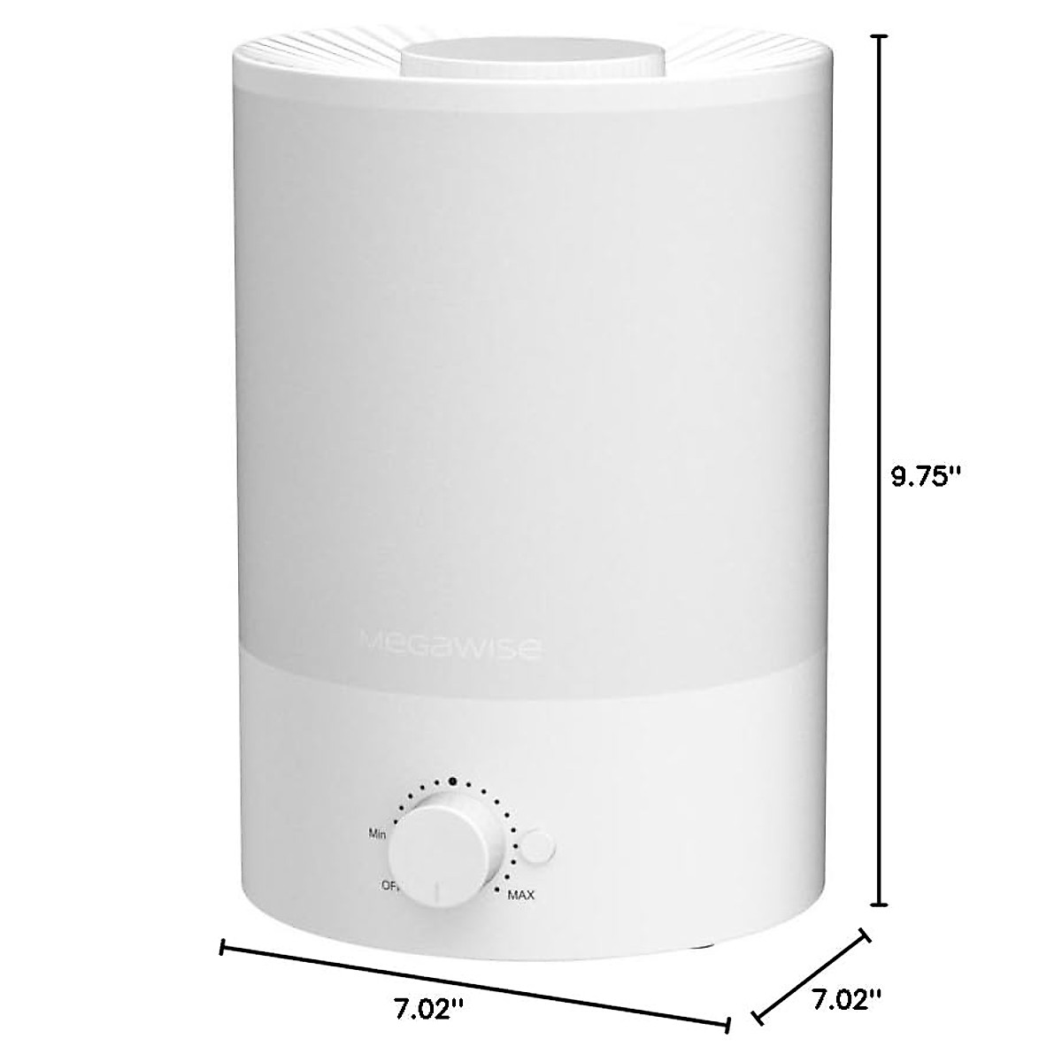 MegaWise Topfill 7-colour Night light humidifier for Kid bedroom with 3.5L Large Capacity, No leakage Design Fine Mist Output Auto Shutoff, Essential Oil Safe Tank